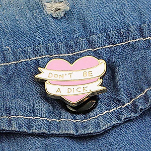 WAFUNNE Enamel Pin Cute Lady Badges Brooch Pink Heart