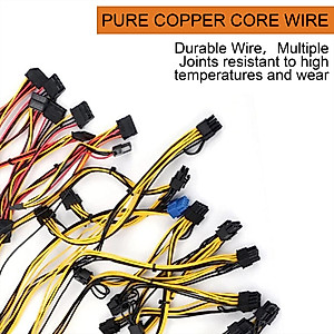 2000W Mining Power Supply for 8 GPU, PSU Power Supply for ETH Rig Ethereum Miner, 100V-270V PSU with Adapter Cable