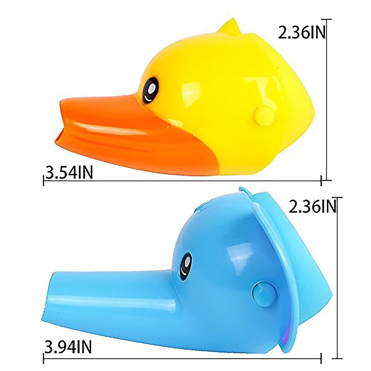 RafaLife - Faucet Cartoon Extender,Sink Handle Extender for Baby,Toddler and Kids Safety and Fun Hand-Washing Solution, Promotes Hand Washing in Children (2 Pack-Yellow Duck,Blue Elephant)