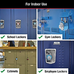 Master Lock 1561DLTBLU Locker Lock Combination Padlock, 1 Pack, Light Blue