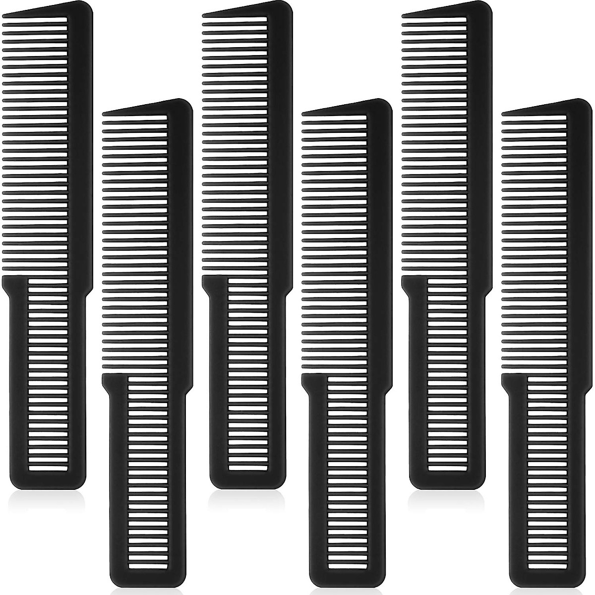 6 Pieces Hair Cutting Comb Professional Styling Comb Barber Styling Hair Comb Clipper Cutting Comb for Stylists and Barbers (Black)