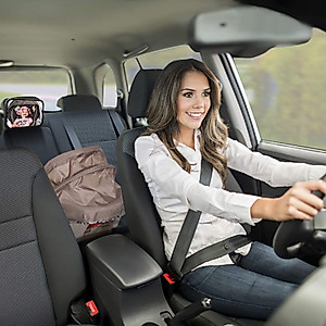 Baby Car Mirror for Rear Facing Backseat Carseat - Auto Back Seat Headrest Mirrors for Infant & Toddler - 360 Adjustable & Double Straps