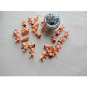 Erewa 50 Pcs 1 Inch Mini Plastic Babies for Ice Cube Game Baby Shower Games Party Favor and Decorations