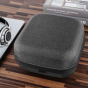Geekria Shield Case for Large-Sized Over-Ear Headphones, Replacement Protective Hard Shell Travel Carrying Bag with Cable Storage, Compatible with Sennheiser HD660s 2, Beyerdynamic T1 (Drak Grey)
