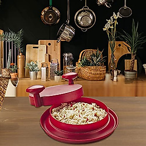 Chicken Shredder,10Inch/25cm Shred Machine,Alternative to Bear Claws Meat Shredder,Chicken Shredder Tool with Handles and Non-Skid Base Suitable for Beef, Pork,Chicken and other Meat Foods(Red)