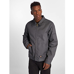 Dickies mens Unlined Eisenhower Jacket work utility outerwear, Charcoal, Large US