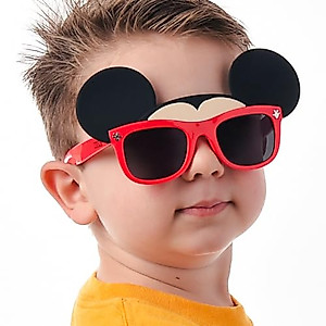 Sun-Staches Official Mickey Mouse Sunglasses for Kids | Disney Eyewear, Party Accessory or Costume | UV 400 | One Size Fits Most Kids