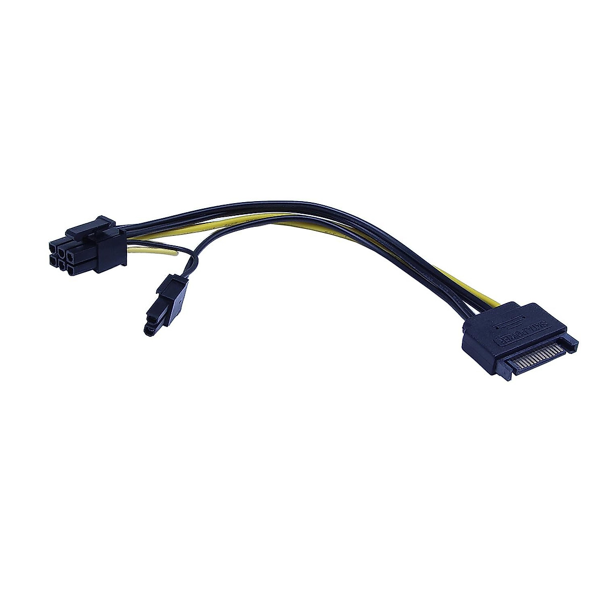 zdyCGTime 15-Pin SATA Male to 8 Pin (6+2 Pin) PCI-Express Female Video Card Power Adapter Cable(20CM/8inch)