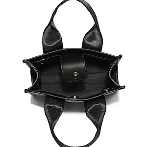 GUESS Factory Women's Logo-Tape Mini Tote Crossbody Handbag Black