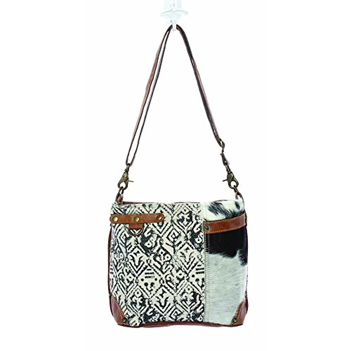 Myra Bag Cowhide & Cotton Shoulder Bag S-1129