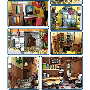 General Jim's Building Blocks Lighted Music Store Coffee Cafe Shop and Lounge Modular Building Blocks Bricks Set | Compatible with Lego City Sets