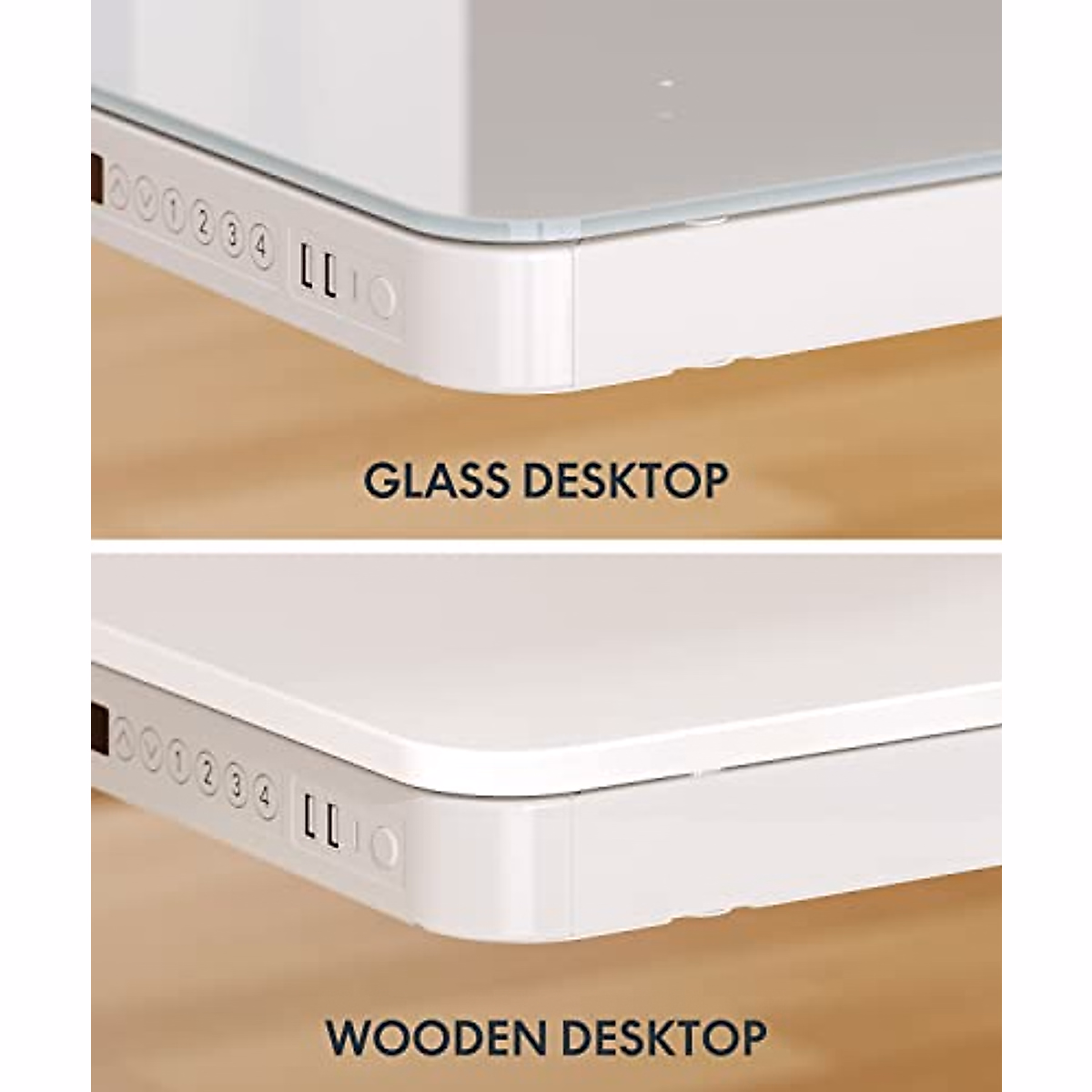 FLEXISPOT 55" White Electric Standing Desk with Drawers, Quick Assembly Home Office Sit Stand Desk with Storage, USB Charging, Computer Desk for Home Office (White Top + Adjustable Frame, Comhar)