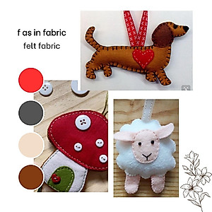 F as in Fabric | Felt Fabric Quarter Yard | 100% Acrylic | 9" X 72" | 1.5mm Thick | Hand Crafts, for Kids Creativity (Red, 9" X 72")
