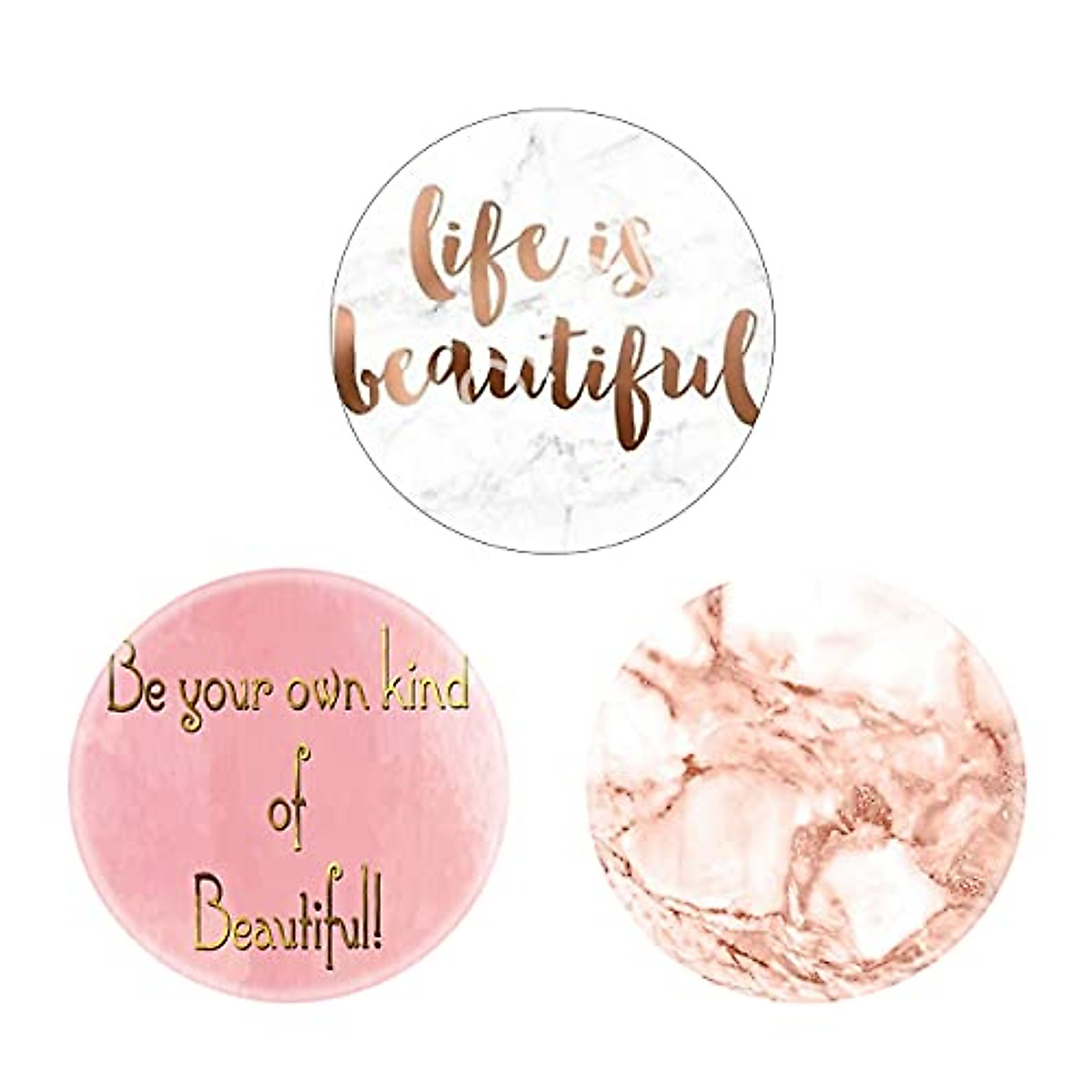 Nxmouse TYRRO454TGDF 3 Pack Multifunction Foldable Cell Phone Stand Holder, Beautiful Rose Gold Pink Grip Mount Compatible for Smartphones.