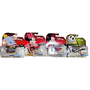 Hot Wheels Disney Character Cars Complete Set of 8 from GCK28-999F Release Diecasst Bundle