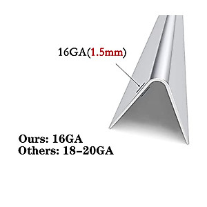 Votenli S753F(5-Pack) 22 1/2" Stainless Steel 7536 7537 16GA Flavorizer Bars for Weber Genesis Silver B and C, Spirit 700 Weber 900 (22 1/2 X 2 1/4")