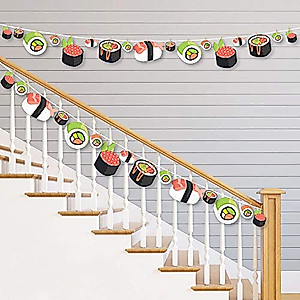Big Dot of Happiness Let’s Roll - Sushi - Japanese Party DIY Decorations - Clothespin Garland Banner - 44 Pieces