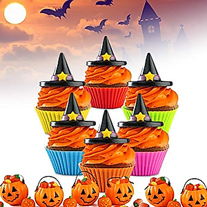 BiaoGan Extra Large Reusable Silicone Baking Cups,12 Pack Nonstick Muffin and Cupcake Liner,6 Rainbow Colors