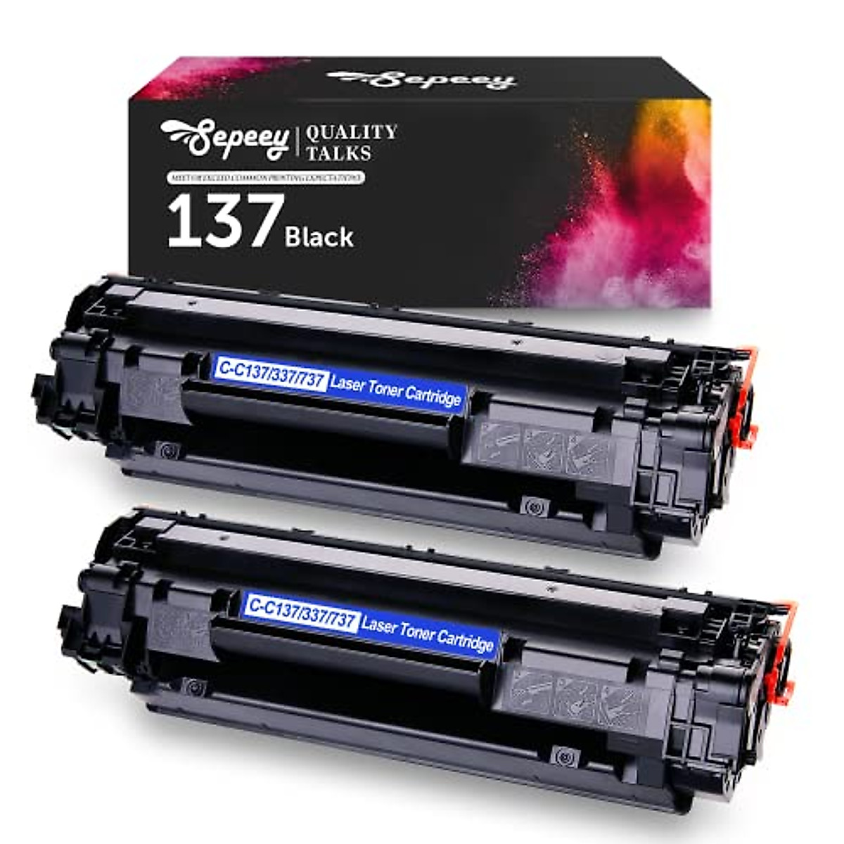 Sepeey Compatible for Canon 137 Black Toner Cartridge, Use with Canon ImageClass MF216n MF227dw MF236n MF249dw MF242dw MF244dw MF247dw MF229dw MF232w MF212w D570 LPB151dw Printer, 2Pack Replacement