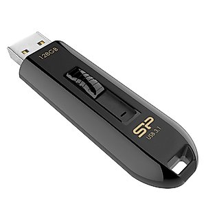 Silicon Power 128GB Entry Level USB 3.0 Flash Drive B21 Thumb Drives Bulk Jump Drive Zip Drive Memory Stick Capless Design Black (SP128GBUF3B21VSK)