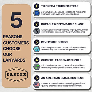 EASTEX Canada Flag Lanyard Keychain - Canadian Flag Lanyards for Keys Badges ID Fob Passport - Red and White Reversible ID Card Holder Keychain for Women Men Gift Souvenir (1 Canada Lanyard)