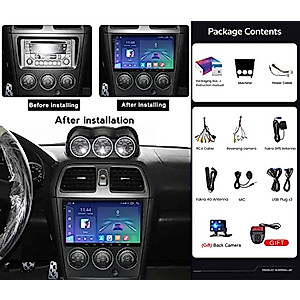 Double Din Car Stereo Radio 9/9.5″ Screen Android 12 for Subaru Impreza 2002-2007 Support Voice Control FM RDS Radio GPS Navigation Qualcomm BT 5.1 Carplay Android Auto (Size : M6Pro 8+256 GB)
