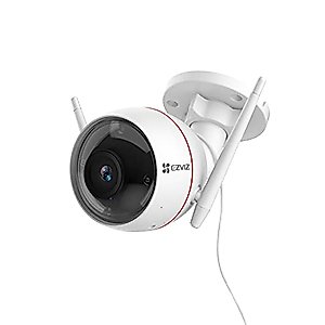 EZVIZ Security Camera Outdoor 1080P WiFi, Motion Alert with Strobe Light & Siren, IP66 Weatherproof, 100ft Night Vision, Two-Way Audio, Works with Alexa and Google(CTQ3W)