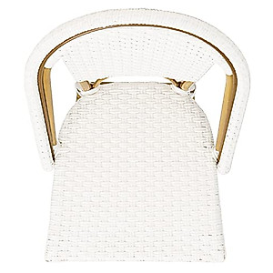 Safavieh PAT4038C Outdoor Collection Zaid White Stackable 30-inch Bar Stool