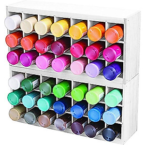 ArtBin 6828AG Paint Storage Tray, Art & Craft Supply Storage, Super Satchel System Accessory, Wall Mountable 21 Compartment Paint Organizer, White