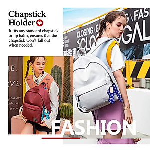 6 pcs Chapstick Holder Keychains with 6 pcs Neoprene Wristlet Keychain Lanyards, Vibrant Colors Lip Balm Keychain Holder, Chapstick Keyring Holder Portable Lipstick Holder Keychains (C 6 pairs)