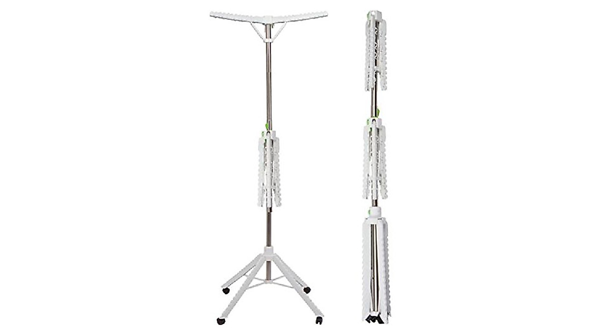 Home Solution Foldable Clothes Drying Rack – 2-Tier, Adjustable Height