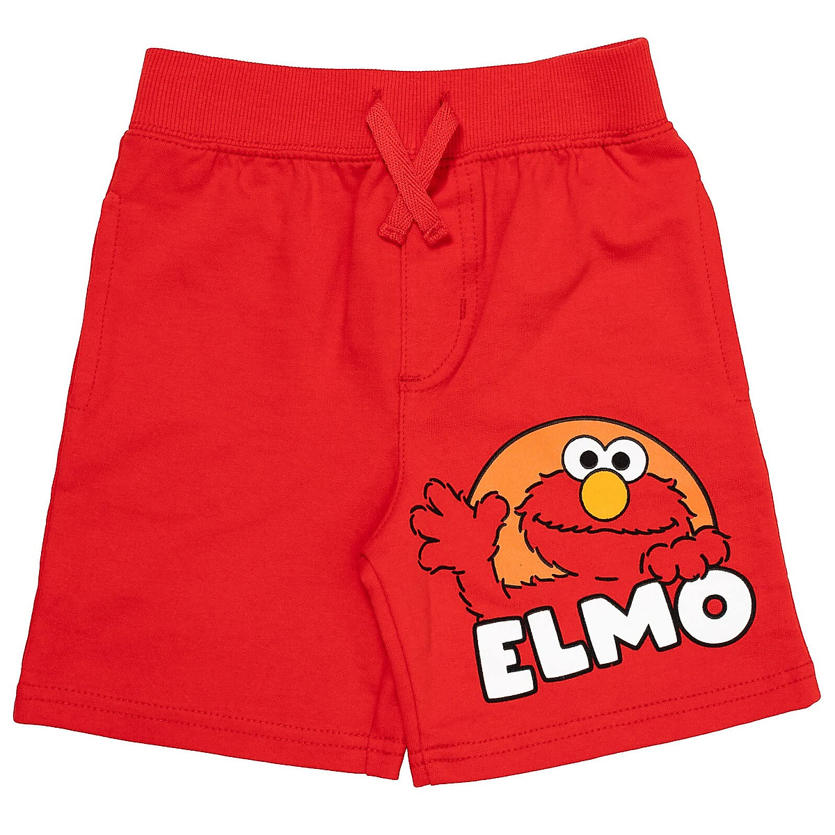 Sesame Street Elmo Cookie Monster Baby Boys French Terry 2 Pack Shorts Blue/Red 12 Months