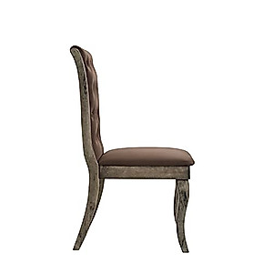 Liveasy Furniture Dining Table Set for 6 with Chairs, Dining Room Table Set with Tufted Dining Chairs, Kitchen Table Set for 6