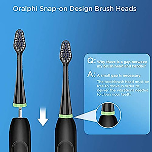 Brush Heads for Waterpik Complete Care 5.0 & 9.0, 4-Pack, Black