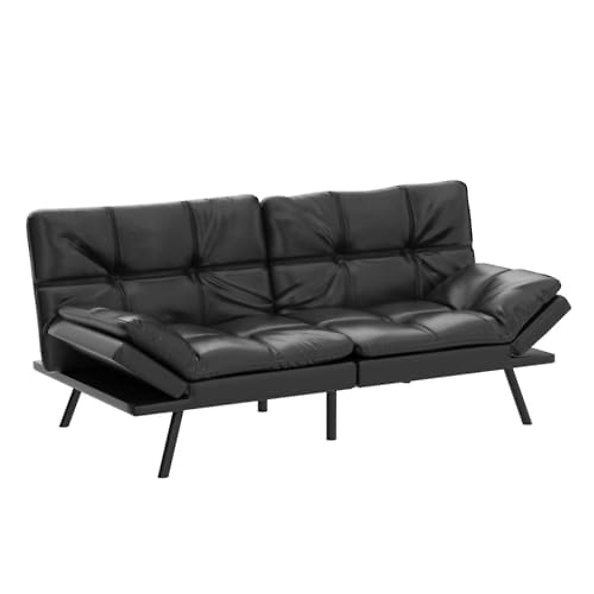 MUUEGM 267PU-BK-222 Sofabed, Medium, Black-Update