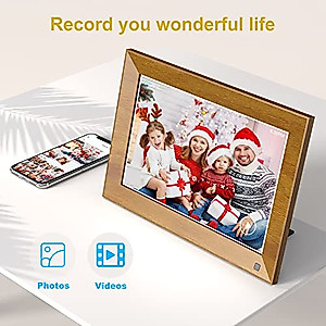 Digital Picture Frame 10.1 inch, Electronic Photo Frame WiFi with APP, Smart Electric Video Photo Frame Slideshow with Email, 1280x800 IPS FHD Uploadable Digital Photo Frames Cloud Storage