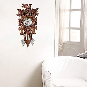 RTUGOVT Handcrafted Wood Cuckoo Wall Clock for Home Kids Room Decor Home Decoration