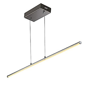 JONATHAN Y JYL7023A Conley 39.5" Dimmable Adjustable Integrated LED Metal Linear Pendant Minimalistic Modern Contemporary Dining Room Living Room Kitchen Foyer Bedroom Hallway, Chrome