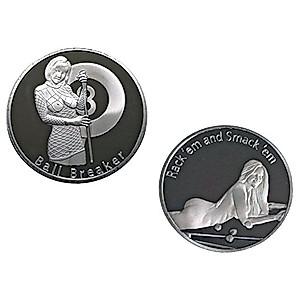 Thompson Emporium Ball Breaker Rack'em & Smack'em Good Luck Challenge Coin - Gift for Men