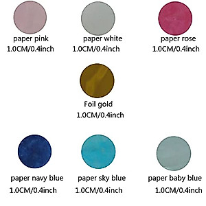 KADUOS (Pack of 2 Total120G/4.2Ounce)1.0CM(0.4Inch) Round Baby Gender Reveal Decorations , Tissue paper Gender Reveal Confetti, Paper confetti classroom decorations pink confetti, gold confetti