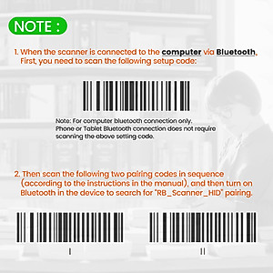 OBZ Mini Bluetooth Barcode Scanner, Upgraded 2D Wireless Barcode Scanner, Versatile 3-in-1 Portable Handheld USB 1D 2D QR Code Scanner Work with Mac OS, Windows, iOS, Android, Tablet, Phone, PC, POS