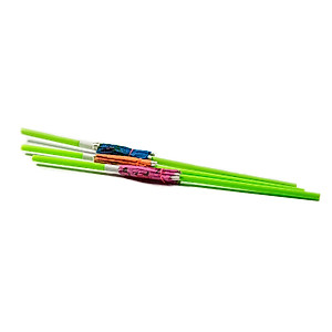Perfect Stix 8" Neon Green Umbrella Luau and Tropical Drinking Straws 144ct, Multicolor
