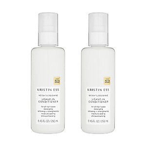 Kristin Ess Hair Weightless Shine Leave-In Conditioner Spray for Dry Damaged Hair, Detangler Spray, Softening + Strengthening, Paraben and Phthalate Free, 8.45 fl. Oz. 8.45 Fl Oz (Pack of 2)