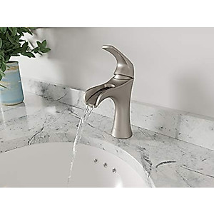 Pfister Jaida Bathroom Sink Faucet, Single Handle, Single Hole or 3-Hole, Spot Defense Brushed Nickel Finish, LF042JDGS