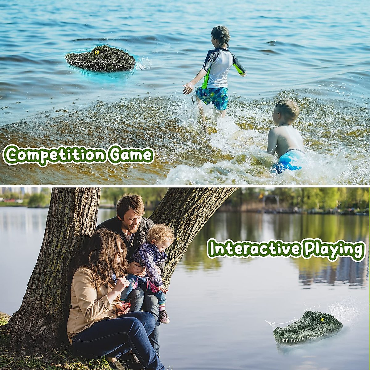 Doohickey Remote Control Alligator Head Boat for Kids and Adults, Simulates The Speed and Movement of a Real Alligator, for Pools, Water Parks, Lakes and More, Includes Gator Head and Remote Control