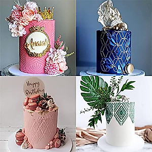 AK ART KITCHENWARE 15 PCS Plastic Airbrush Cookie Cake Stencils for Cake Decoration Fondant Decorating Stencils for Wall Painting Drawing Stencil Set Cake Tools ST-6151~6165