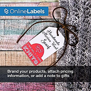 Printable Tags - 1.75 x 3 - Cardstock - Pack of 1,200, 100 Sheets - Inkjet/Laser Printer - Online Labels