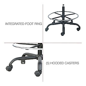 Alera ALEMT4610 Alera Mota Series Big And Tall Stool, Black