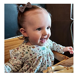 Baby Hair Ties With Bows - 40Piece 2Inch Small Elastic Hair Ties For Girls Ponytail Holders Toddler Hair Accessories For Girls