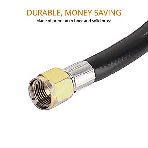 GASLAND RV Propane Hose, 12ft RV Quick Connect Hose for Grill, BBQ Quick Release LP Gas Line for Camp Chef Stove, Pit Boss Burner - 3/8 Female Flare Fitting x 1/4 Full Flow Male Plug